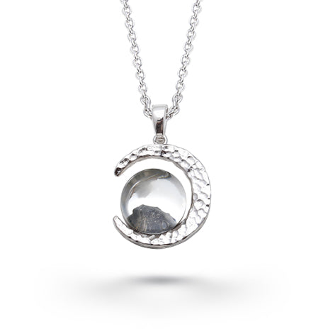 Authentic Moon Rock Crescent Series Men's Necklace (From Lunar Meteori ...